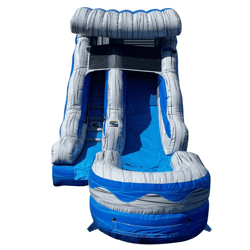 12' Ocean Wave Inflatable Slide Wet/Dry in Blue — Blow Up Bros