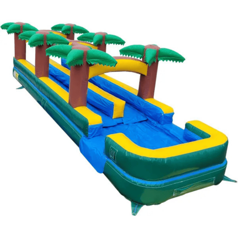 Moonwalk USA Dual Lane Paradise Slip n Splash w/ Pool — Blow Up Bros