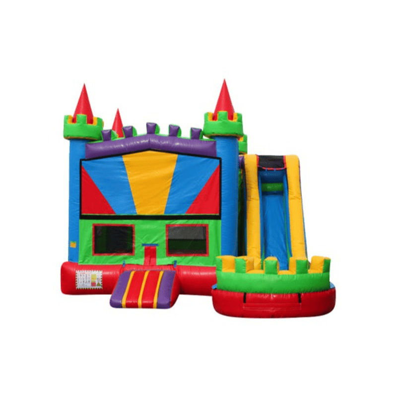 Bouncing Angels 5-in-1 Rainbow Inflatable Combo with Slide — Blow Up Bros